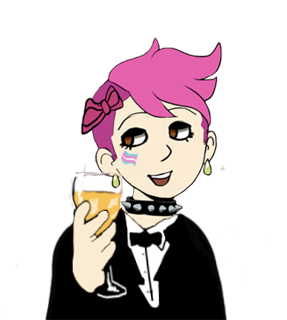 Cheers | Pink-haired Enbie | Know Your Meme