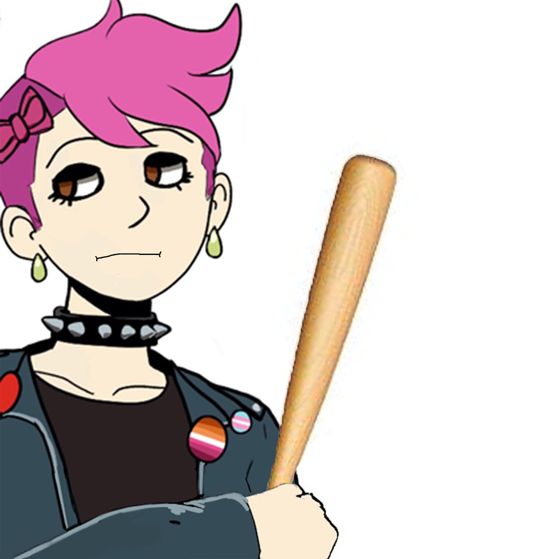 Enbie bat | Pink-haired Enbie | Know Your Meme