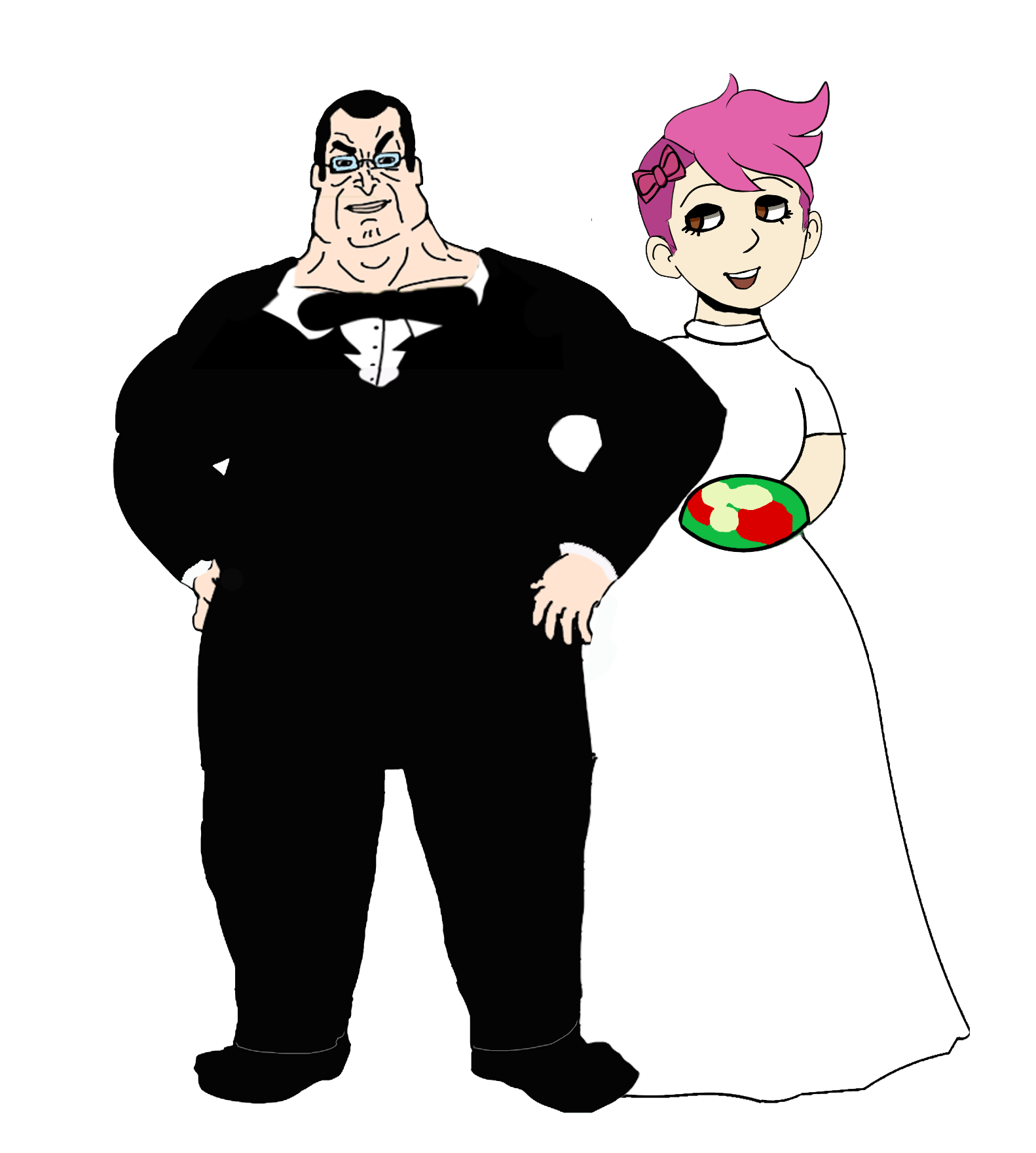 Chud and enbie marriage | Pink-haired Enbie | Know Your Meme