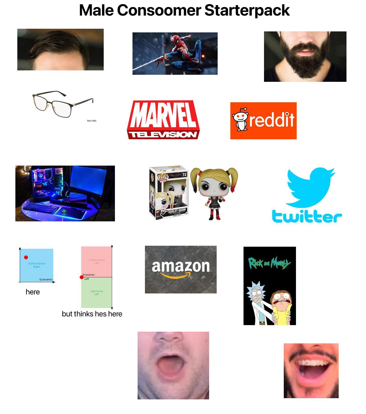 Male Consoomer Starterpack | /r/starterpacks | Starter Packs | Know ...