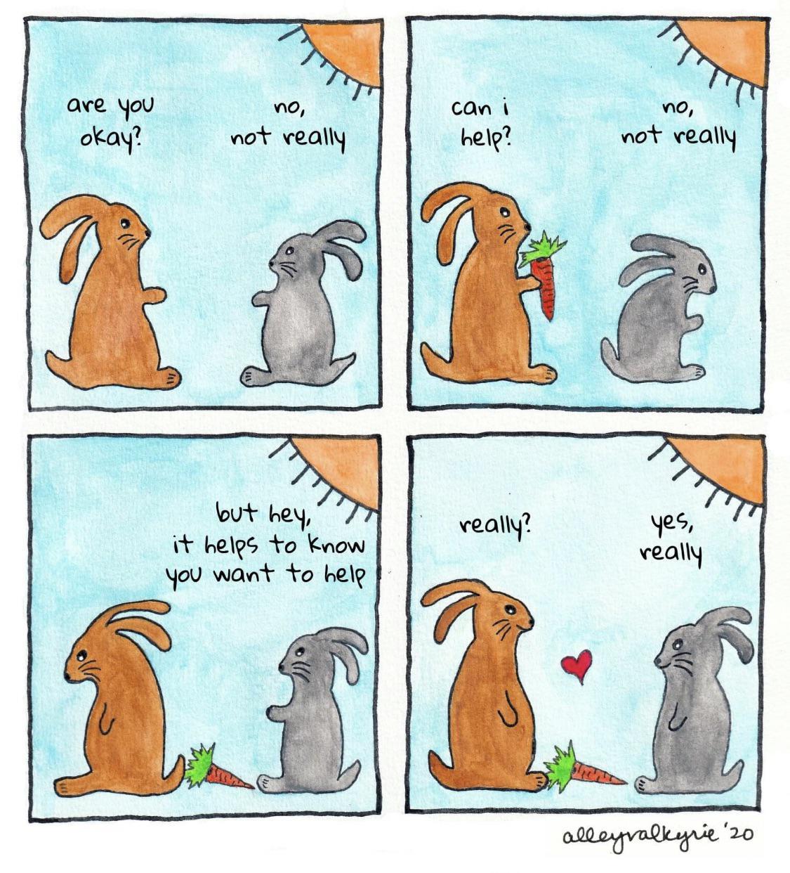 I’ve been checking in with my friend about her mental health recently ...