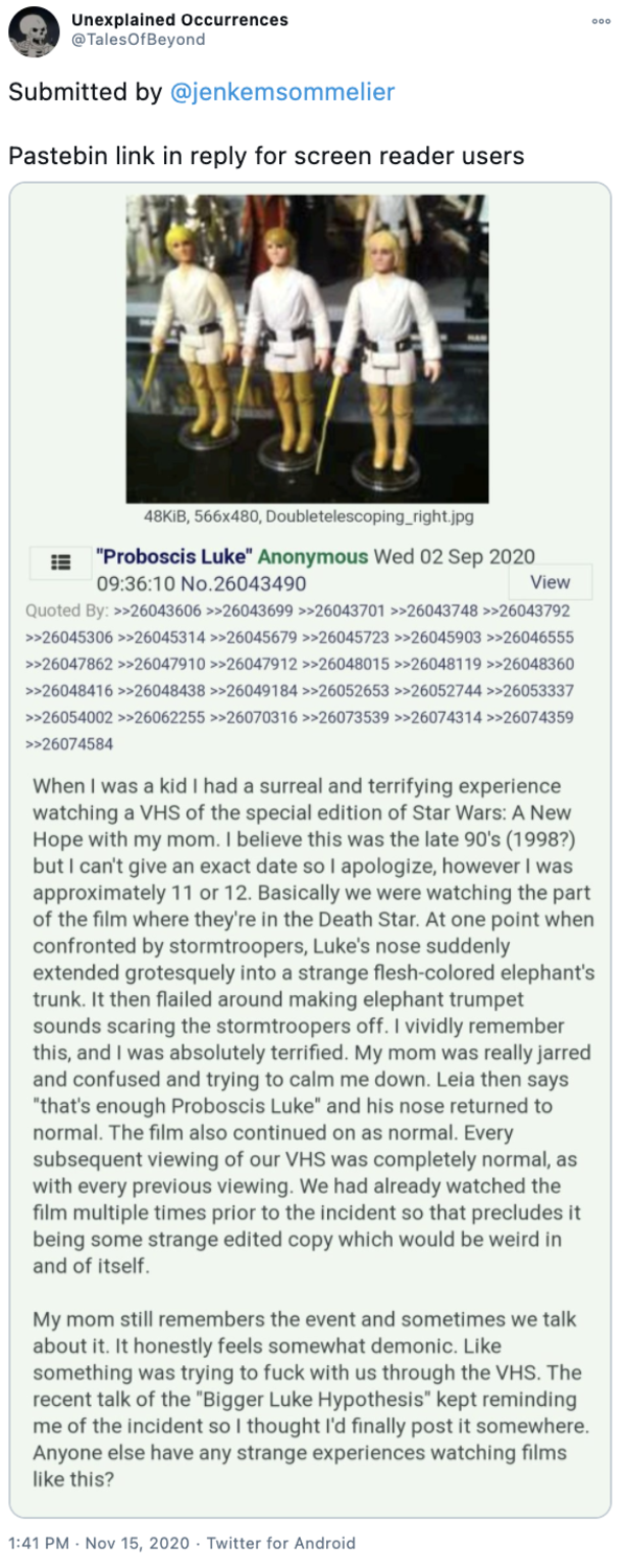 Proboscis Luke | The Mandela Effect | Know Your Meme