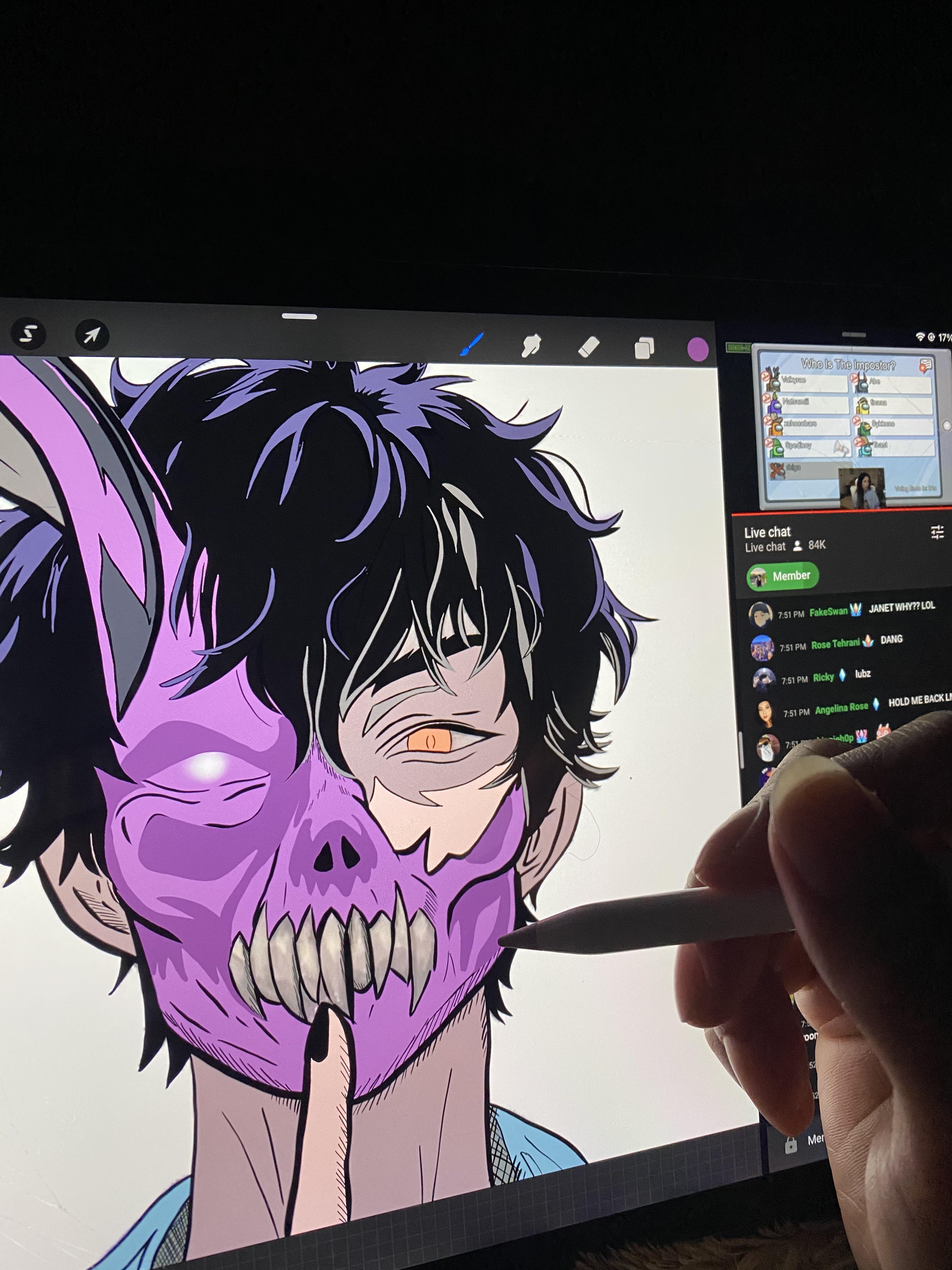 Drawing Corpse Husband while watching the live stream | /r ...