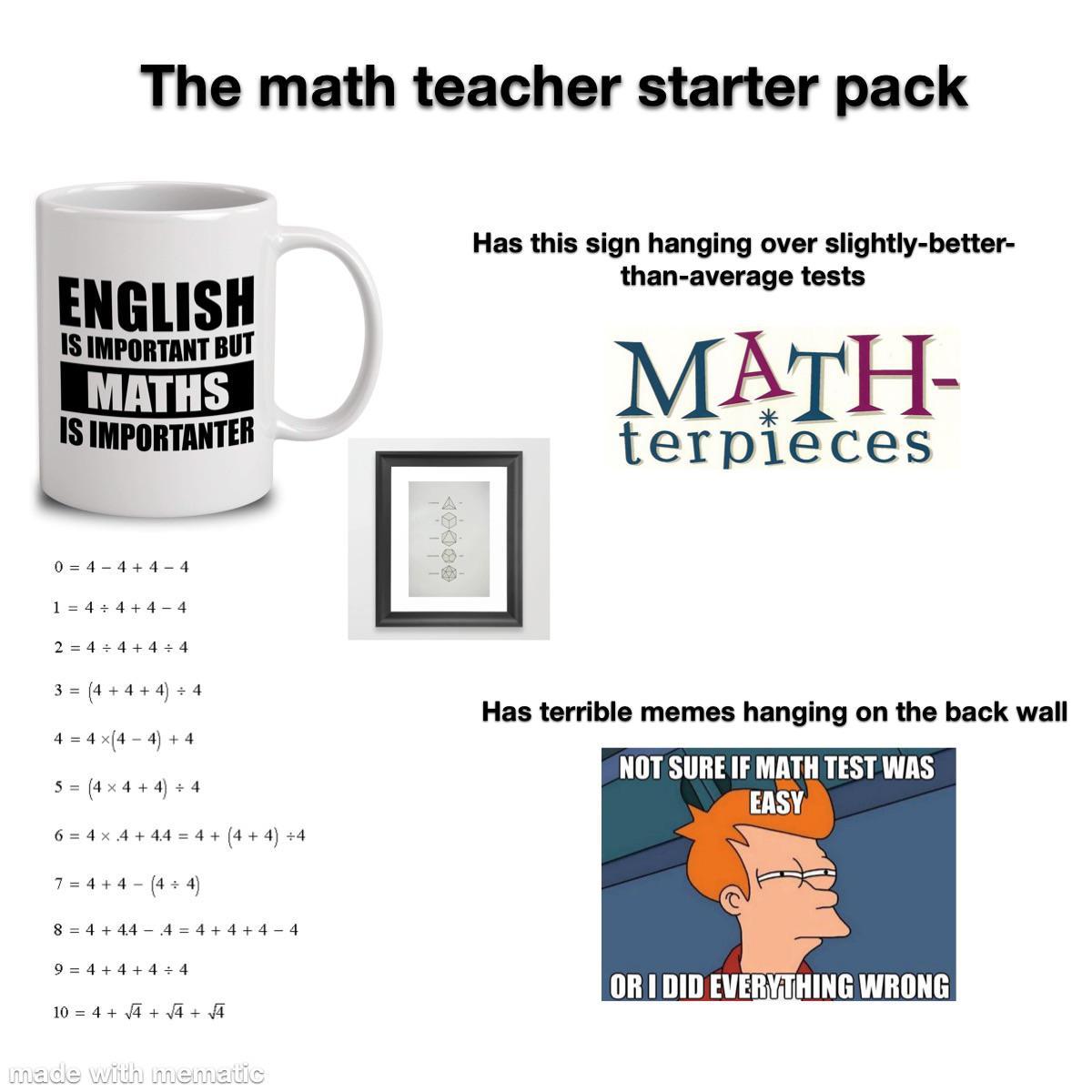 Math teacher starter pack | /r/starterpacks | Starter Packs | Know Your ...