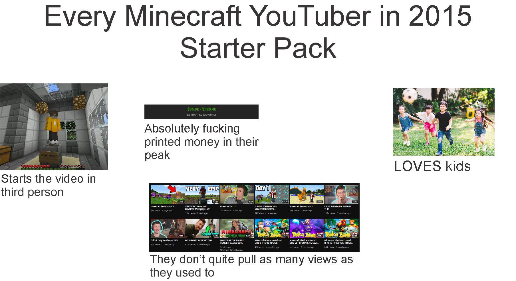 Every Minecraft YouTuber in 2015 Starter Pack | /r/starterpacks ...