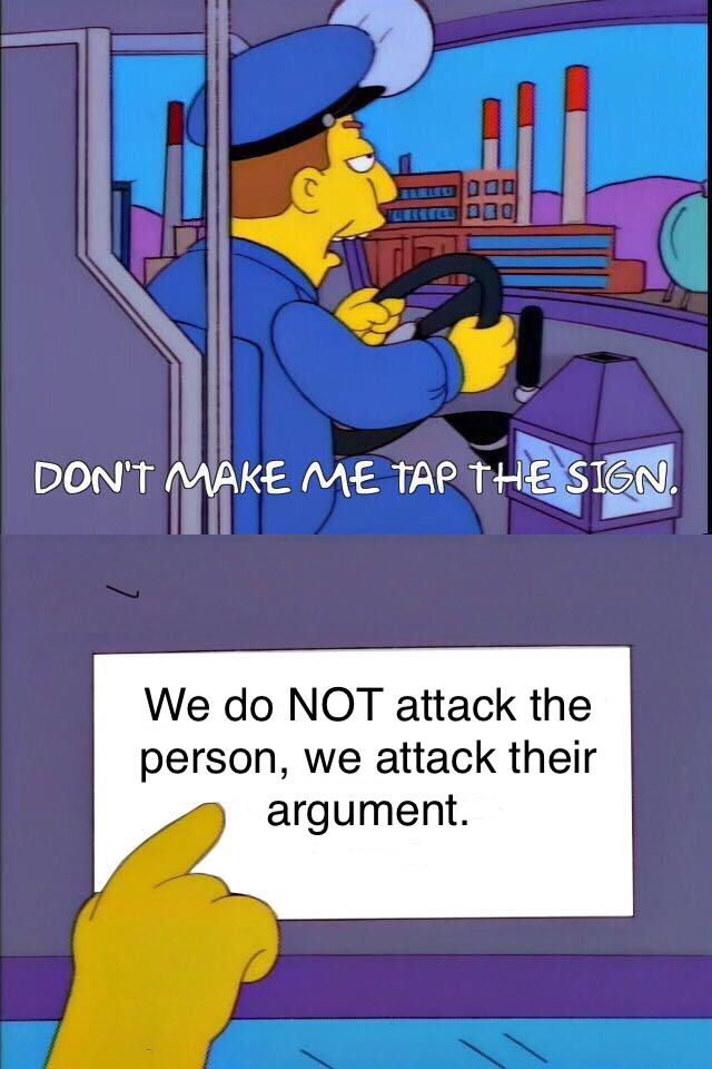 Arguments 101 Don t Make Me Tap The Sign Know Your Meme