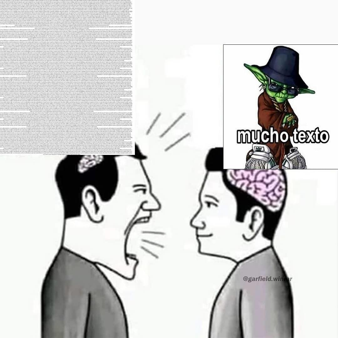 Mucho Texto | Small Brain Man Screaming at Big Brain Man | Know Your Meme