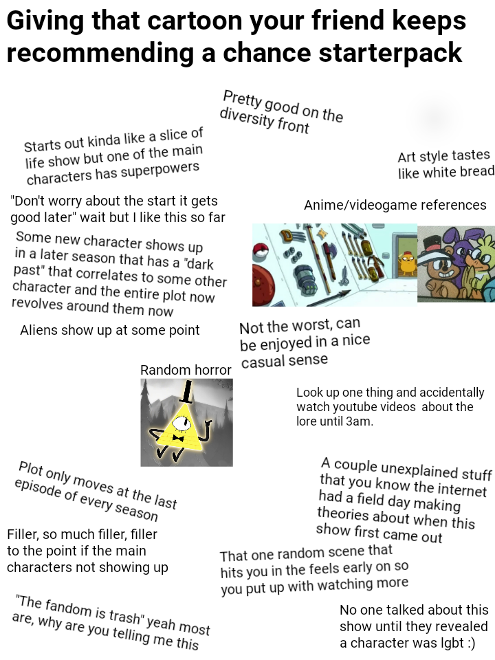 Giving that one cartoon your friend keeps recommending a chance starter ...