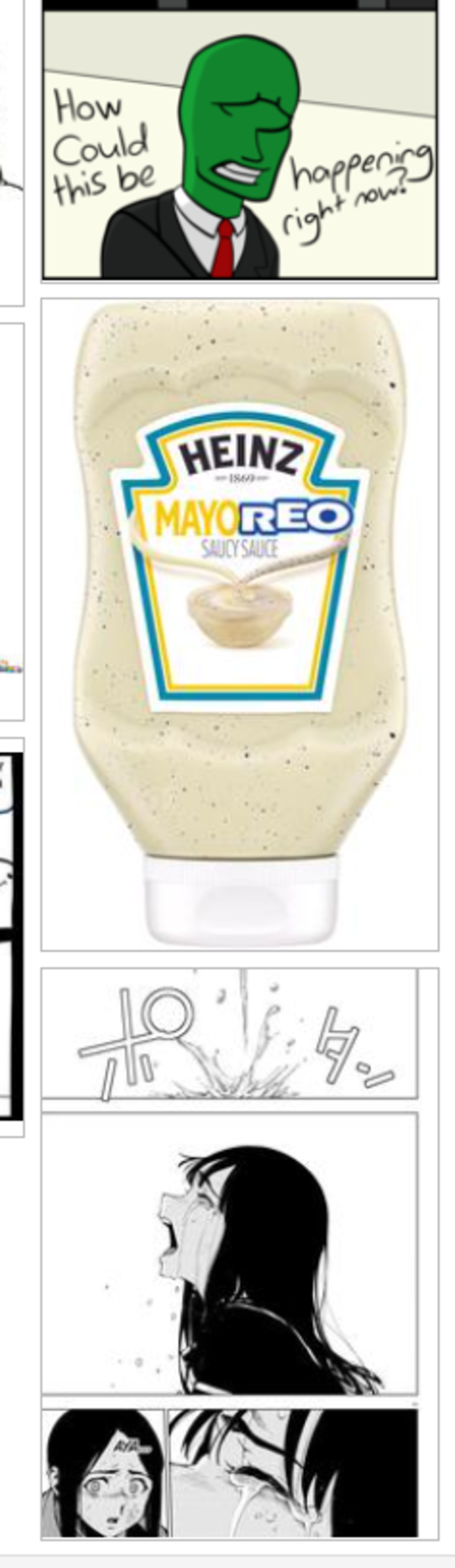 Anon accidently spills cursed mayo on crying girl. | Know Your Meme ...