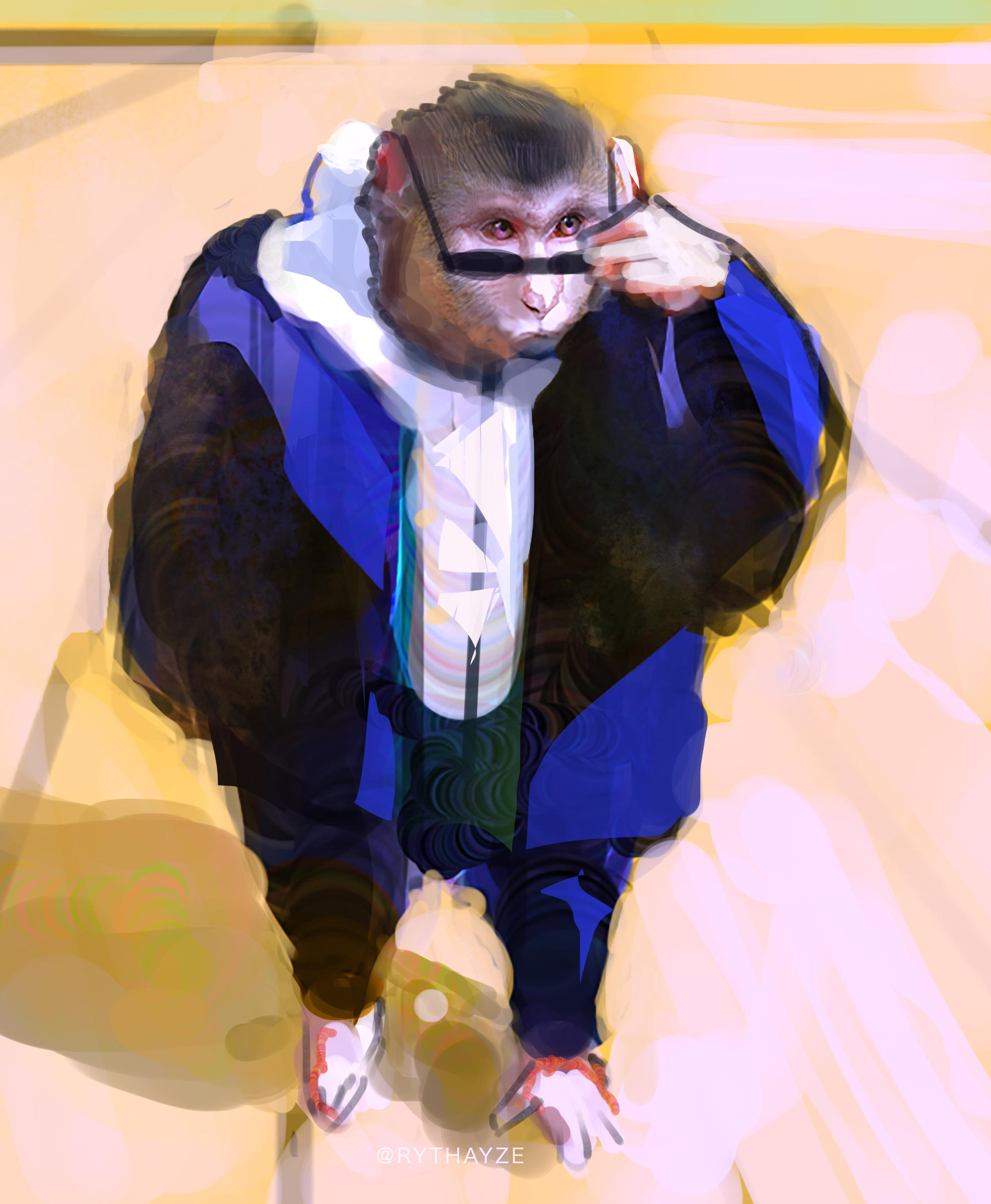 Monkey Drip Painting by @Rythayze | Monkeys / Apes | Know Your Meme