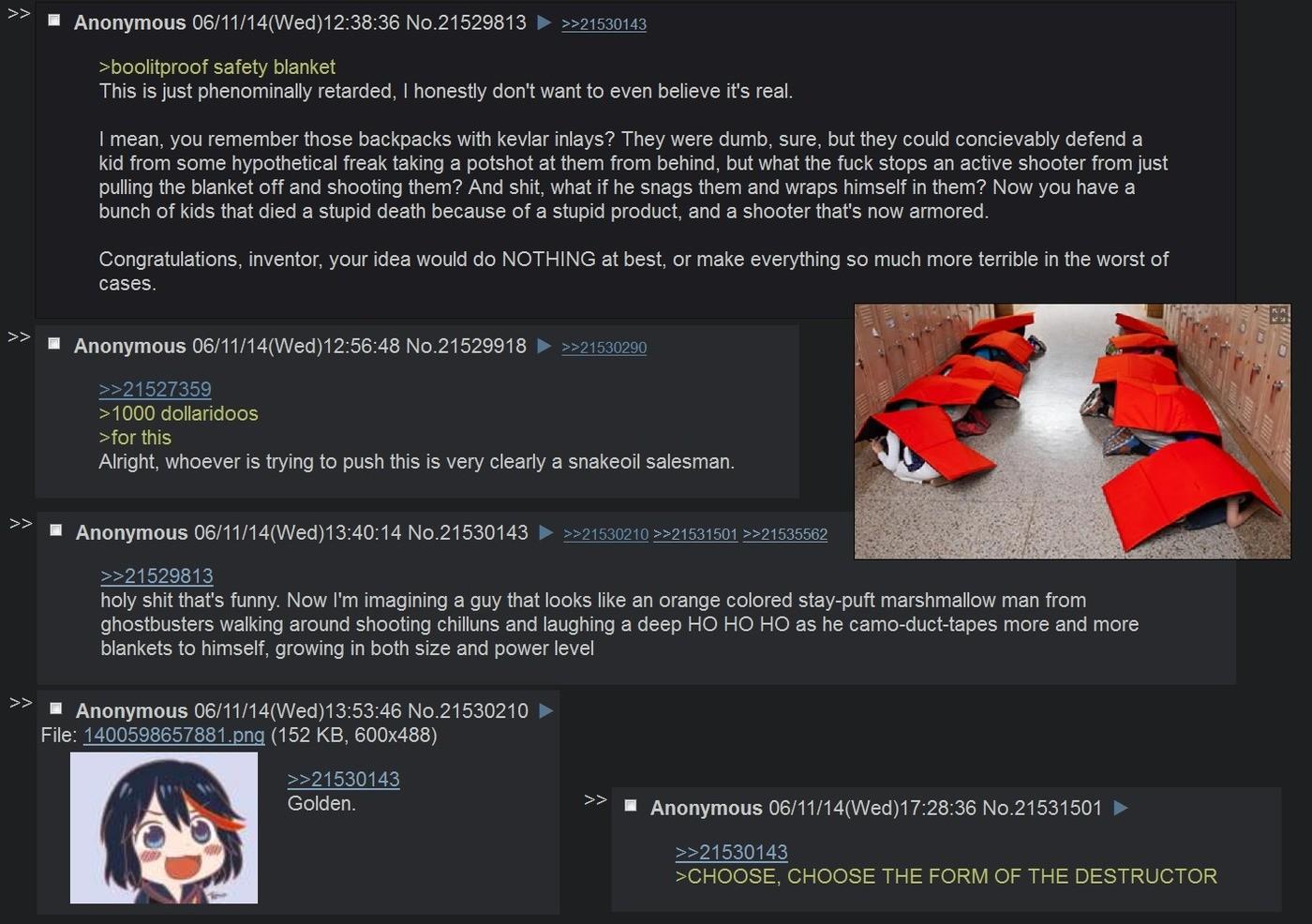 Bulletproof Blankets | /k/ | Know Your Meme