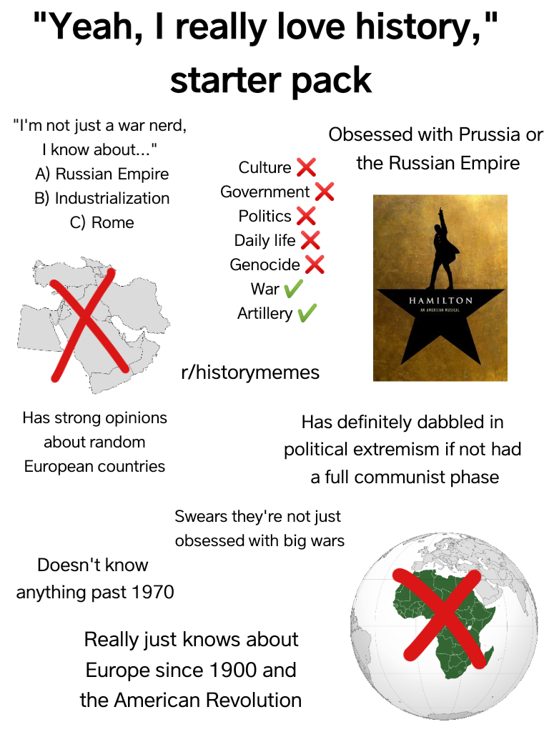 "Yeah, I really love history," starter pack | /r/starterpacks | Starter ...