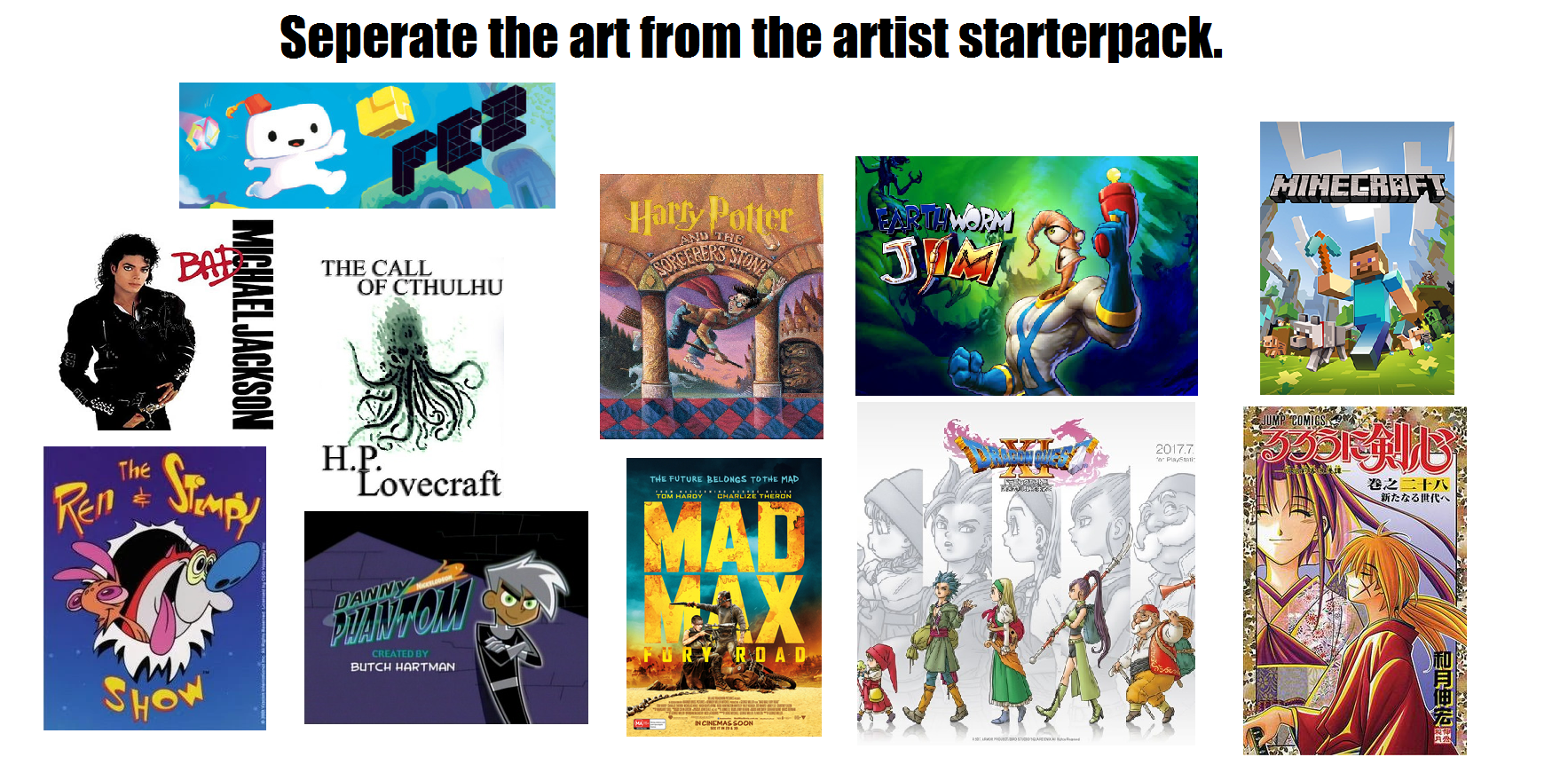Seperate the art from the artist Starter Pack | Starter Packs | Know ...