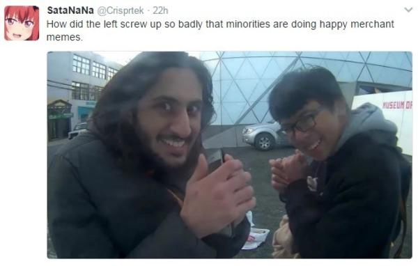 /pol/acks doing Le Happy Merchant | /pol/ | Know Your Meme