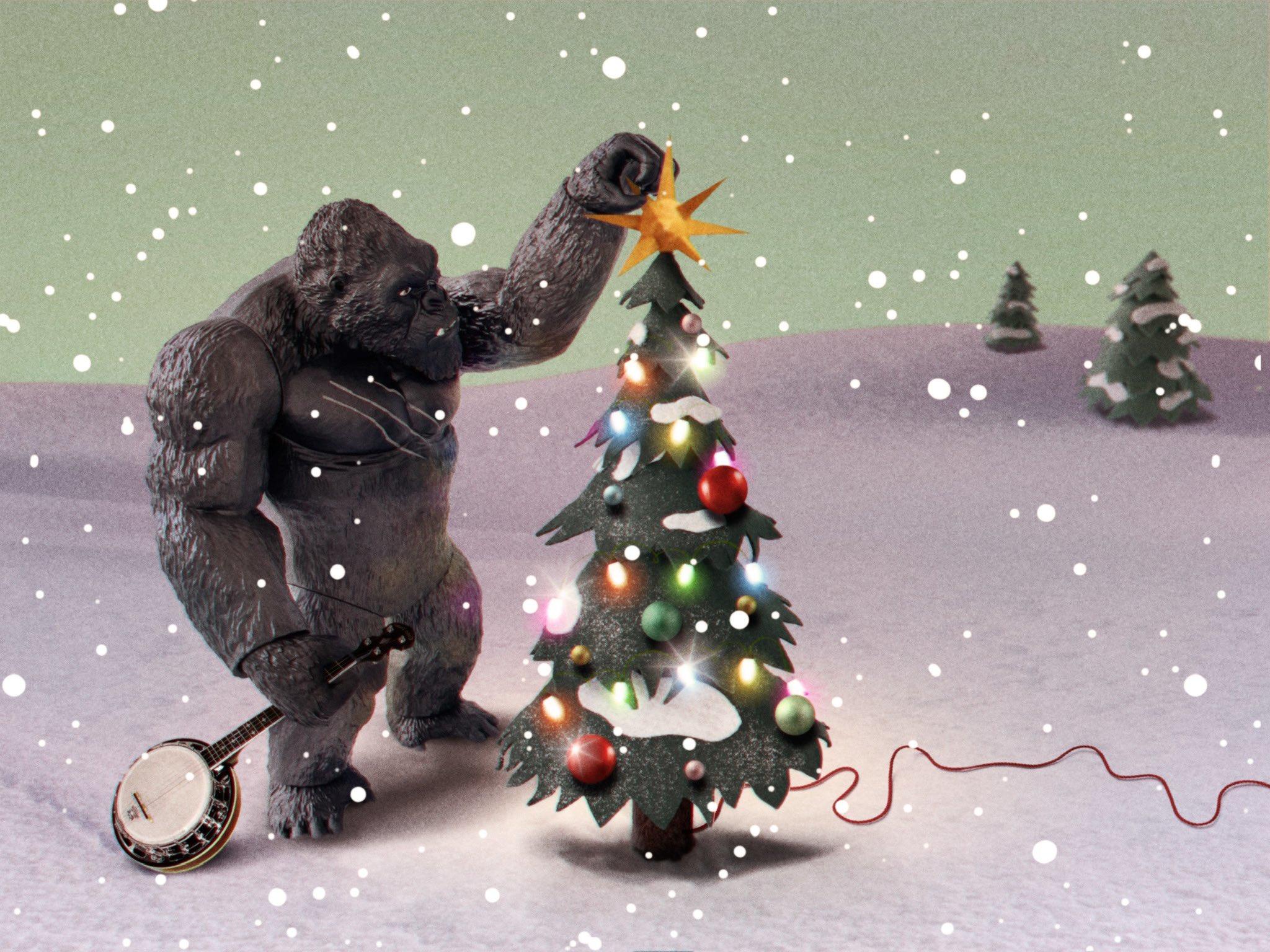 Kong decorates the tree | Godzilla | Know Your Meme