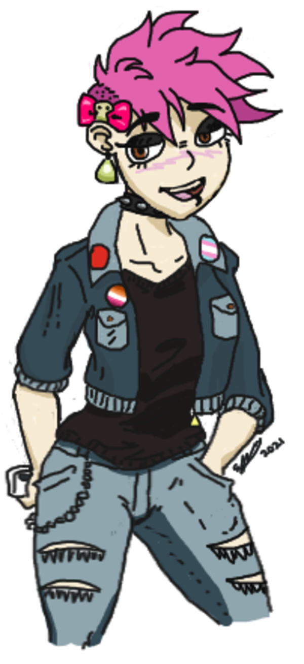 enbie | Pink-haired Enbie | Know Your Meme