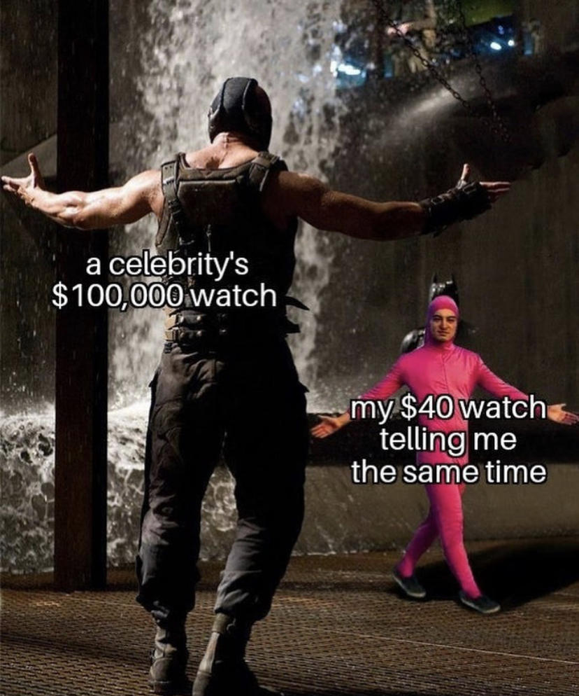 80 on my wrist | Bane vs. Pink Guy | Know Your Meme