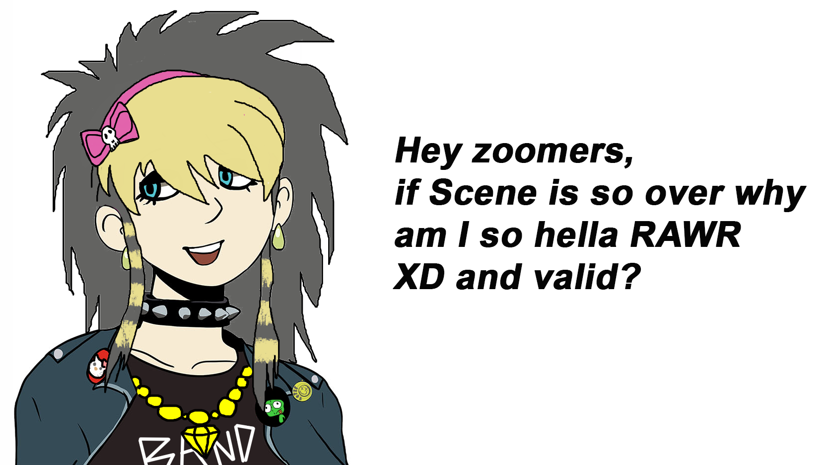 Scene Enbie | Pink-haired Enbie | Know Your Meme