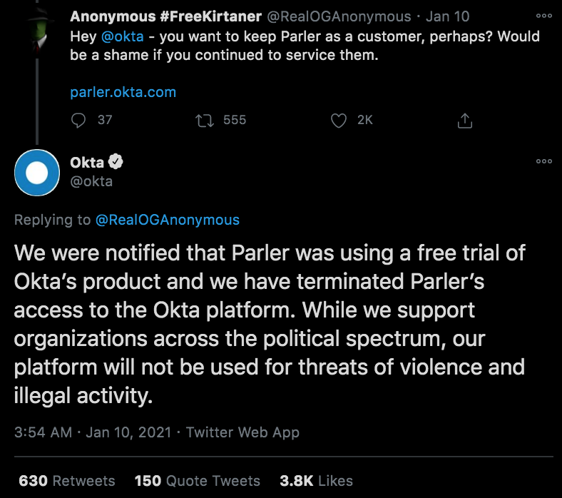 Holy shit they were using a FREE TRIAL. They couldn't be arsed to pay ...