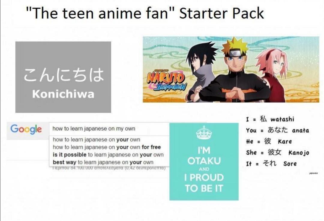 The teen anime fan Starter Pack | /r/starterpacks | Starter Packs ...