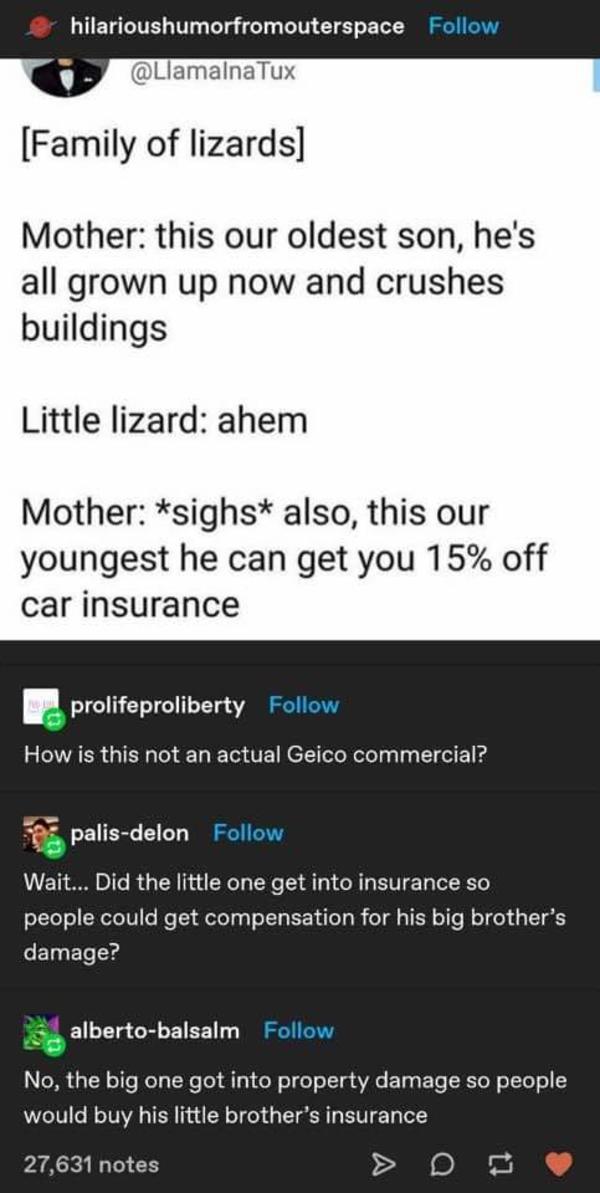 Wholesome explanation for both geico & godzilla | /r/wholesomememes ...
