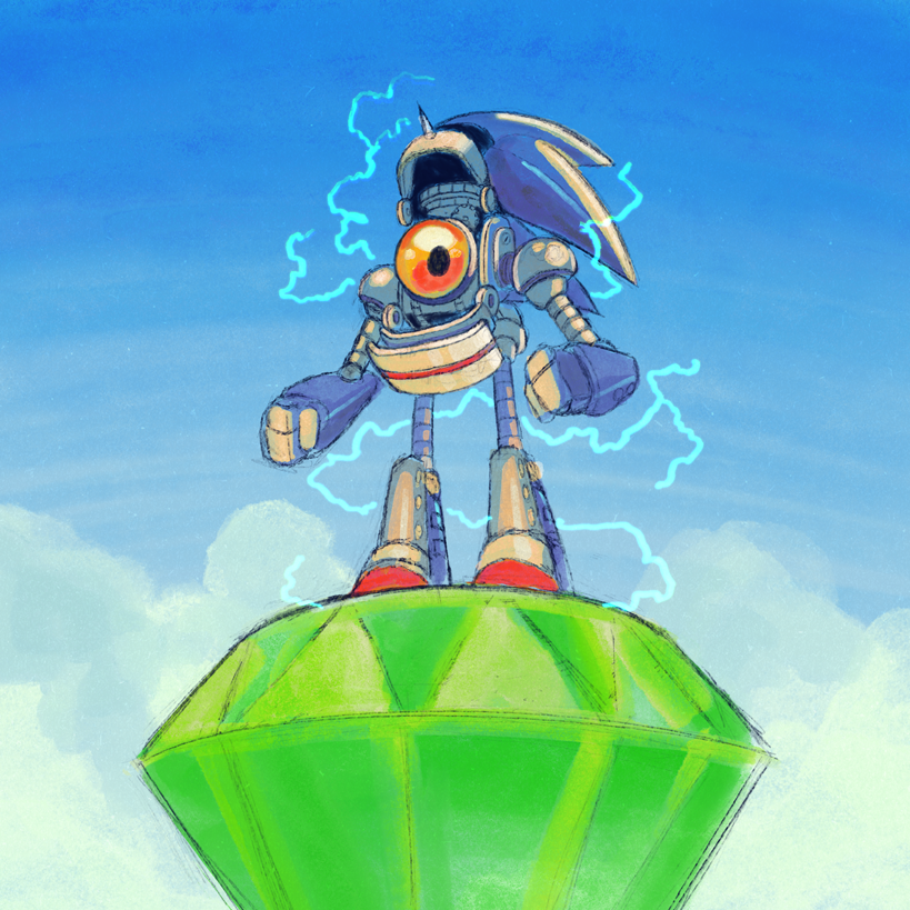 I had to draw Mecha Sonic's newly discovered chest eye | Sonic the ...