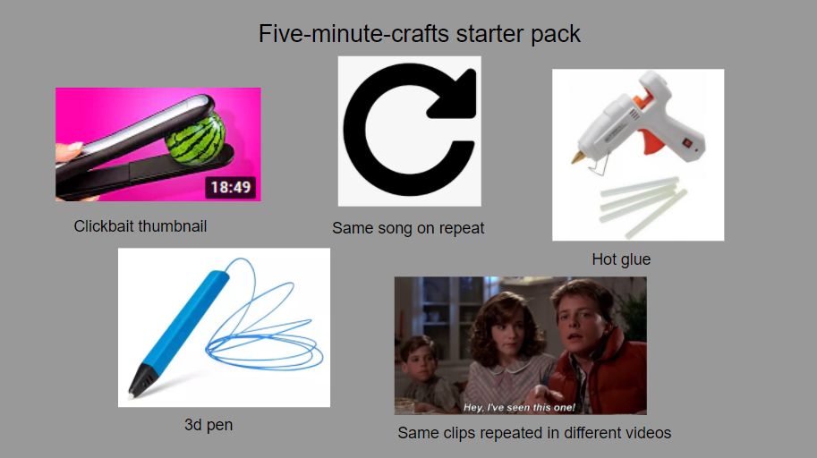 5-minute-crafts starter pack | /r/starterpacks | Starter Packs | Know ...