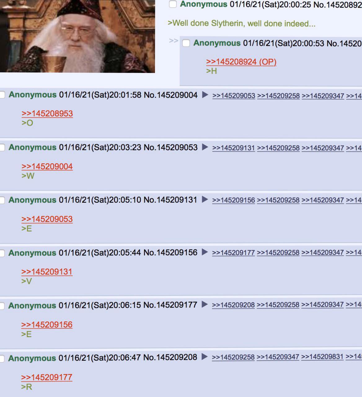 Anon is Dumbledore | /r/Greentext | Greentext Stories | Know Your Meme
