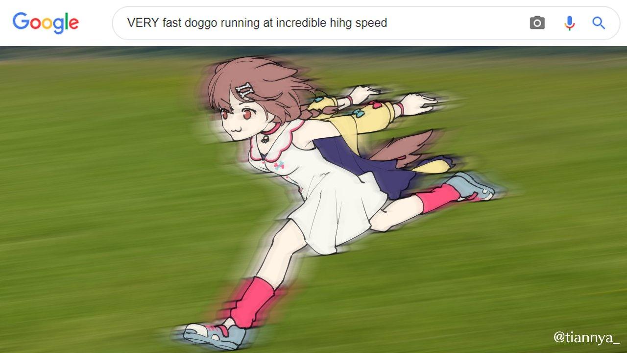 Very fast Korone | Very Fast Doggo Running at Incredible Hihg Speed ...