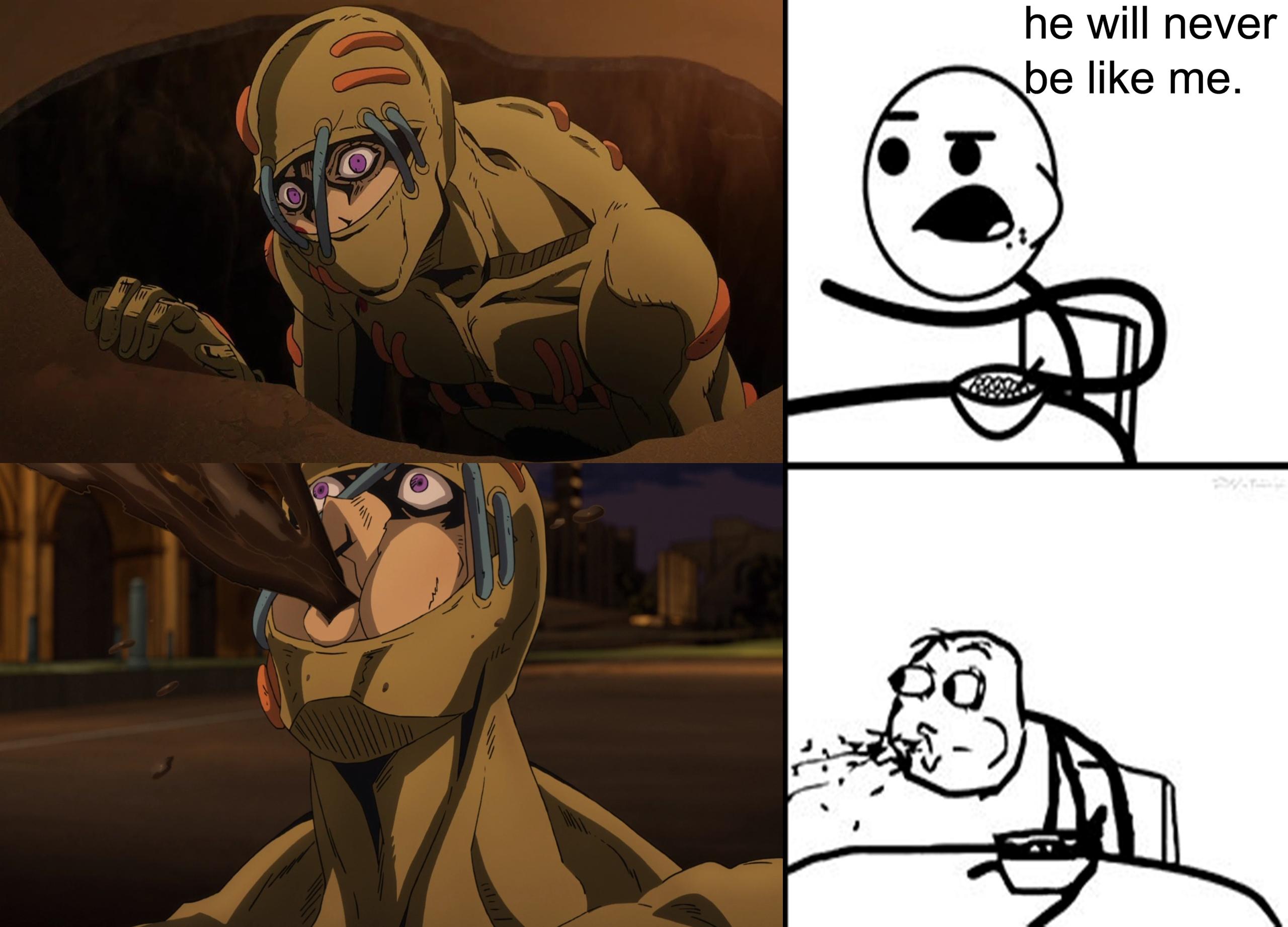Secco doing the trollface challenge | /r/ShitPostCrusaders/ | JoJo's ...