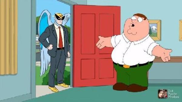 Holy crap, Harvey Birdman!?! | Peter Griffin At The Door / "Holy Crap ...