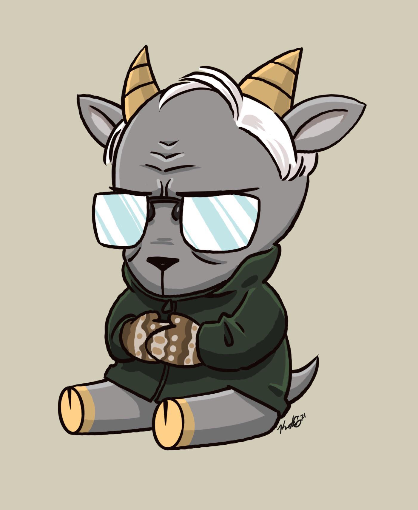 "Hopping on the meme train and drew Bernie Sanders as a grumpy goat ...
