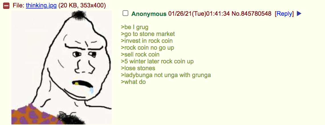 Grug's Rock Coin | /r/Greentext | Greentext Stories | Know Your Meme