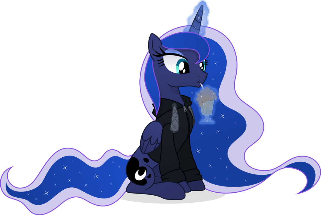 Princess Luna with hoodie and milkshake | My Little Pony: Friendship is ...