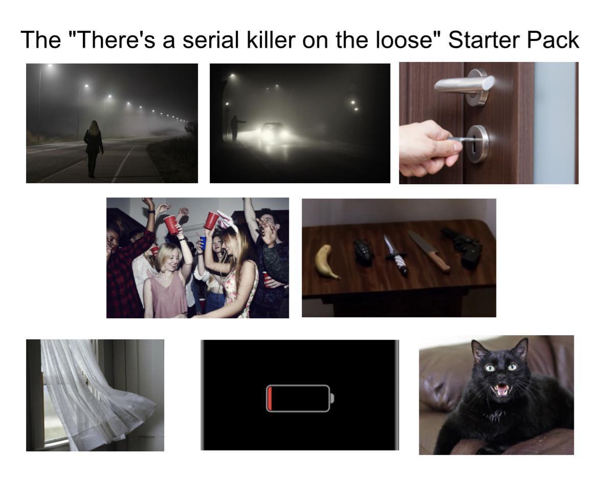 The “There’s a serial killer on the loose” Starter Pack | /r ...