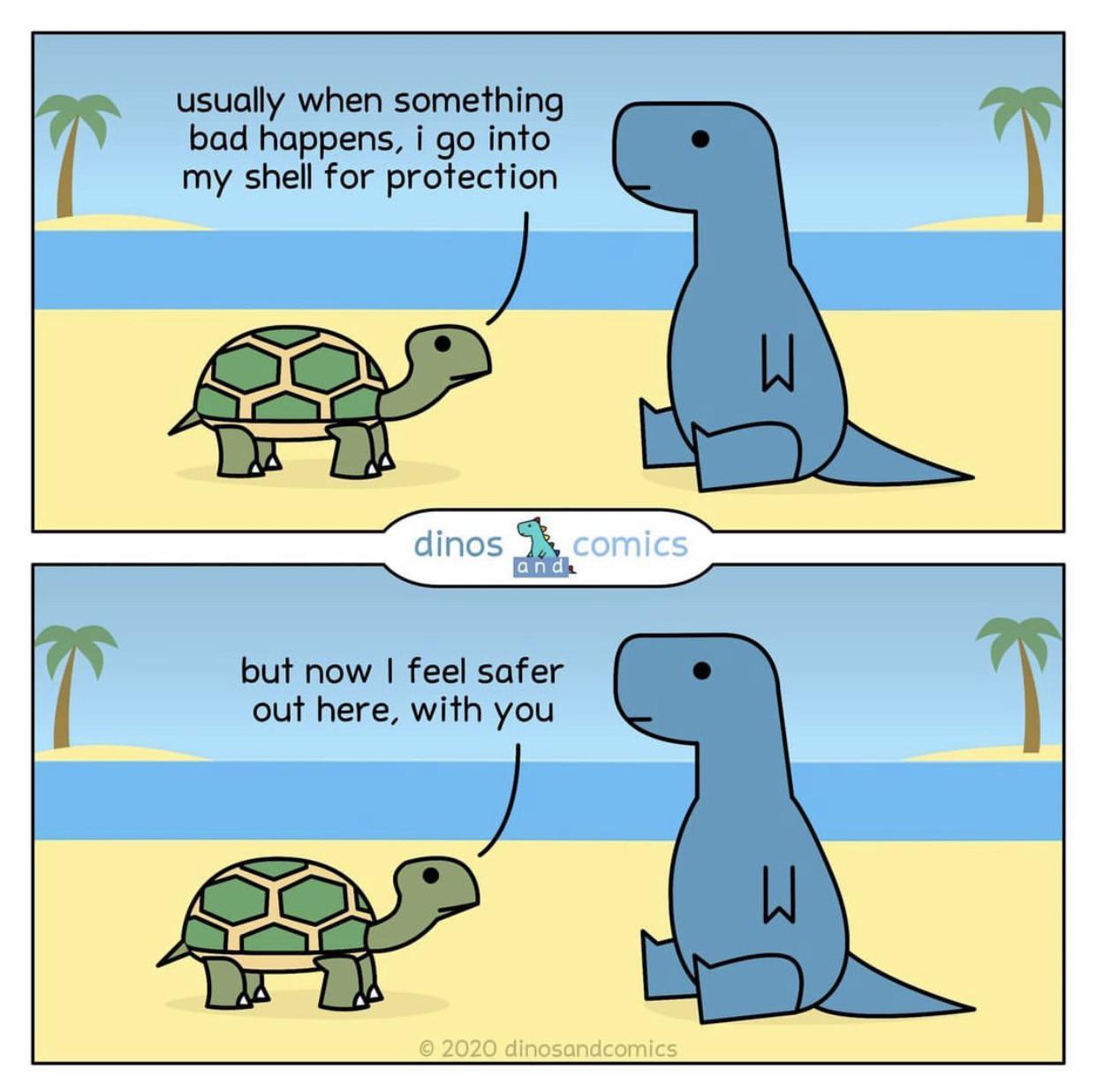 What a great friendship between a turtle and a dinosaur | /r ...
