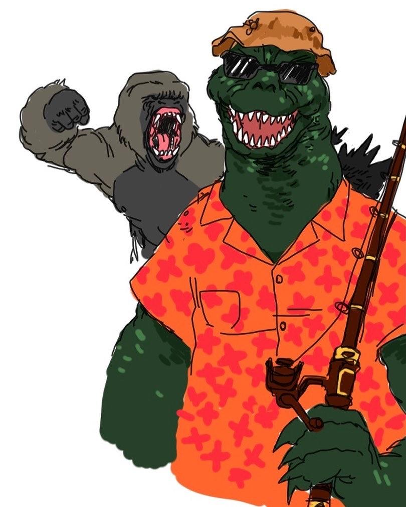 Godzilla just wants to chill | Godzilla vs. Kong | Know Your Meme