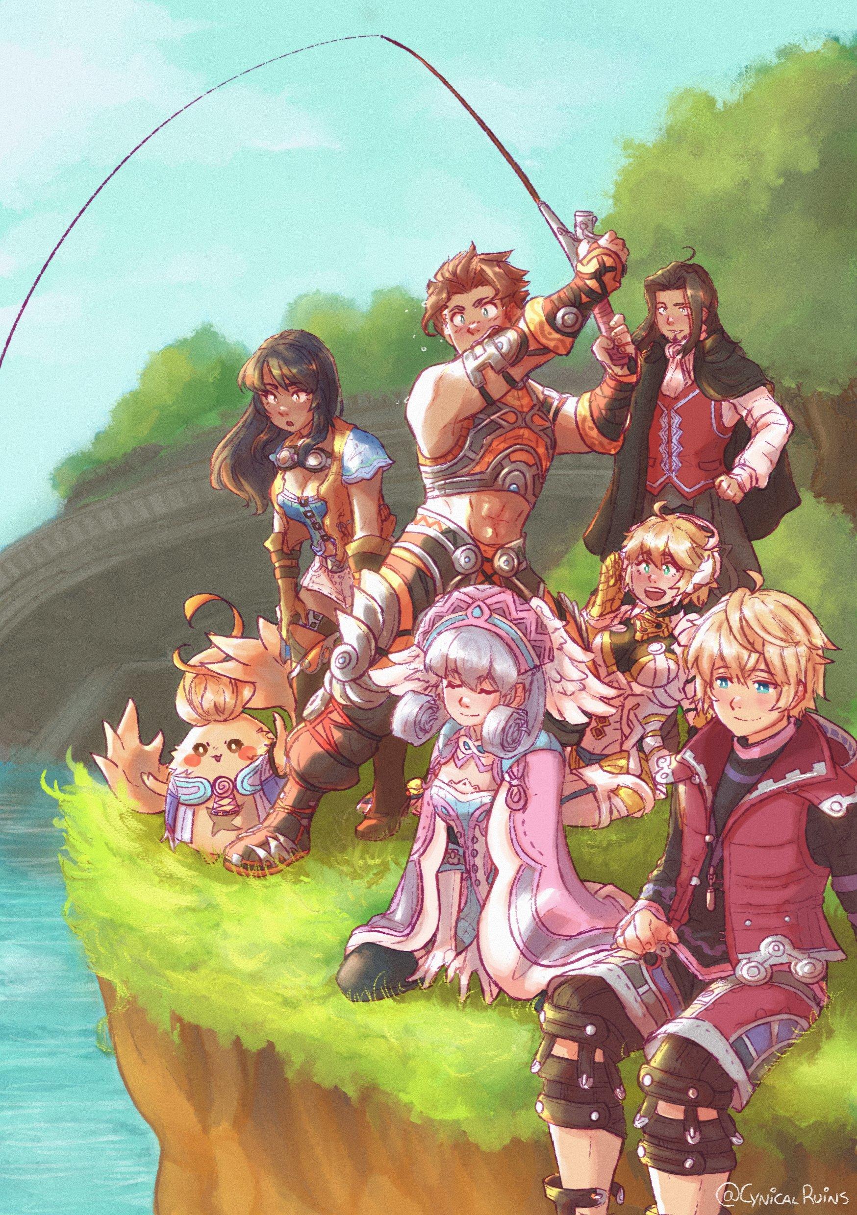 Reyn Being An Inferior Fisherman Than Riki | Xenoblade Chronicles ...