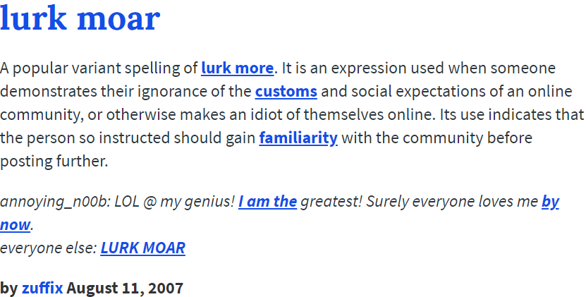 lurk moar definition | Lurk Moar | Know Your Meme