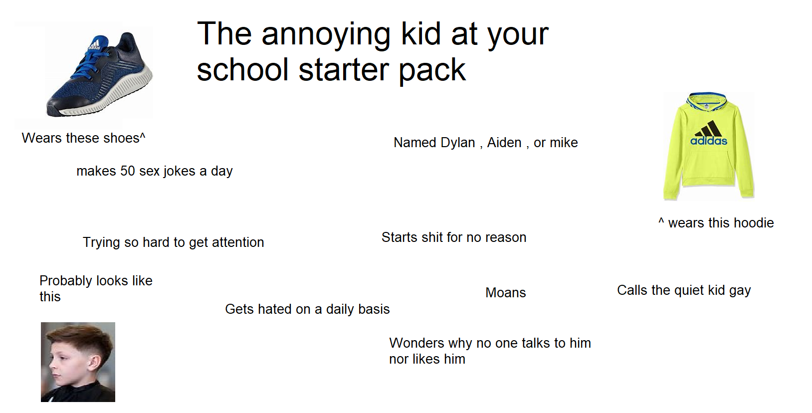 The annoying kid at your school starter pack | /r/starterpacks ...