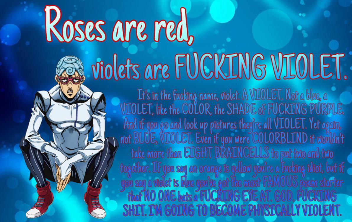 A Heartfelt Valentine’s Poem from Ghiaccio: | /r/ShitPostCrusaders ...
