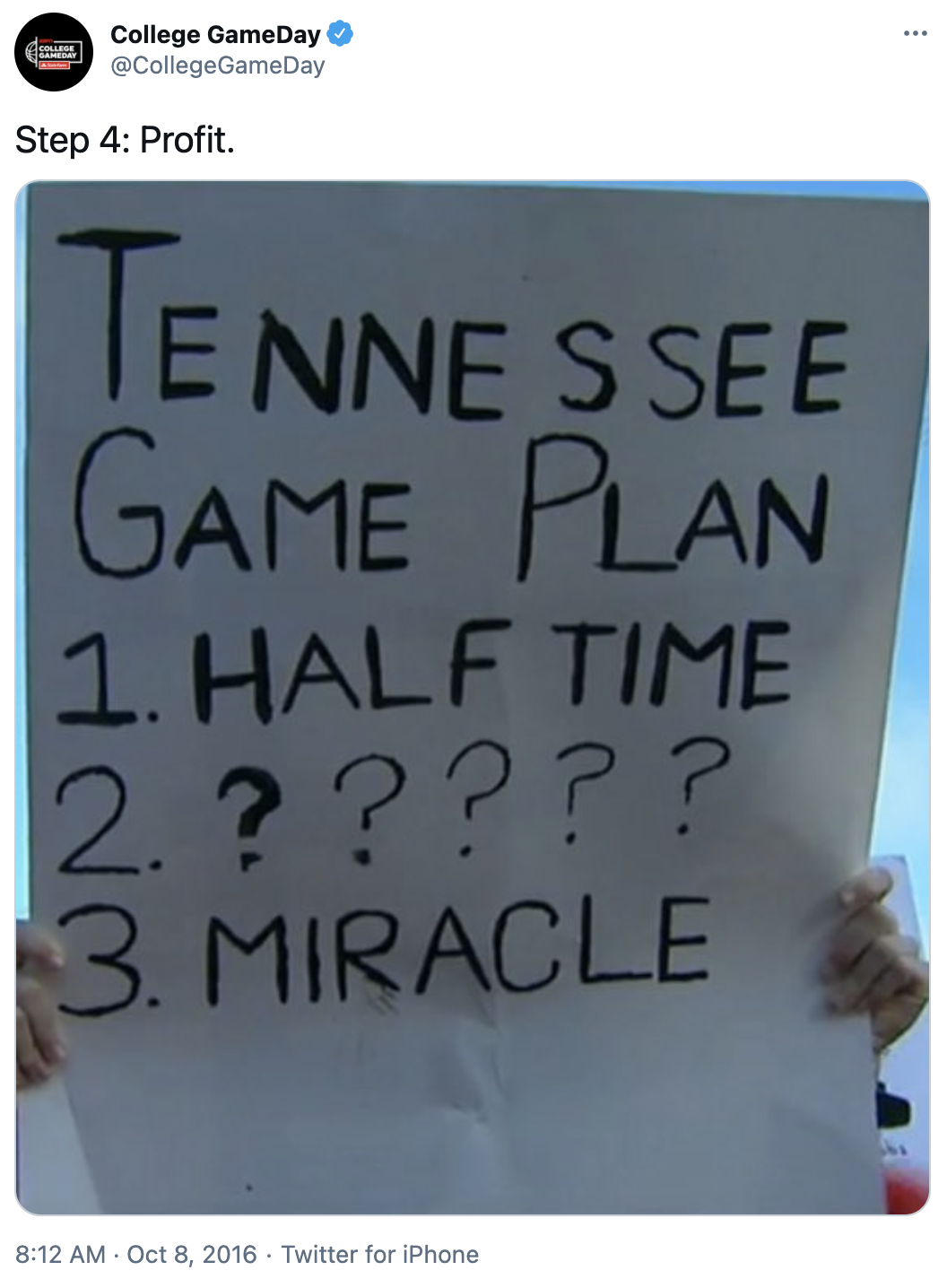 Tennessee game plan | ???? PROFIT!!!! | Know Your Meme