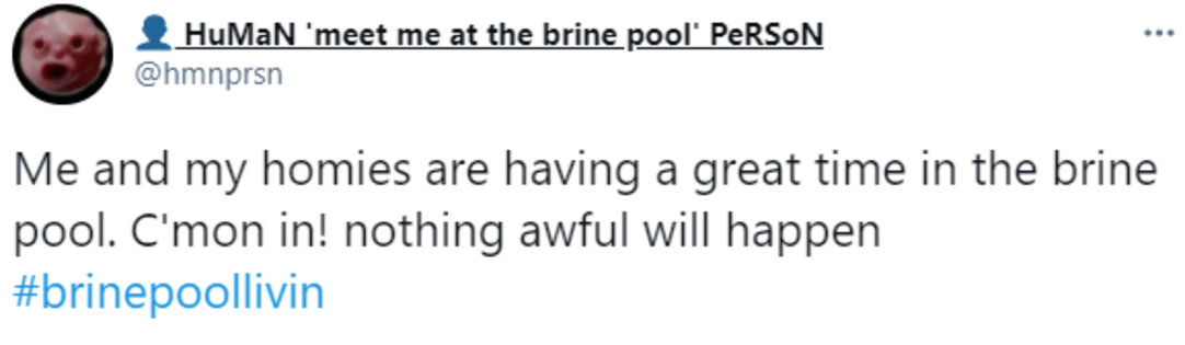 brine pool time | Brine Pool Livin' | Know Your Meme