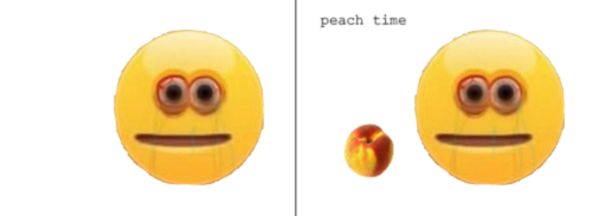 cursed peach time | Peach Time | Know Your Meme