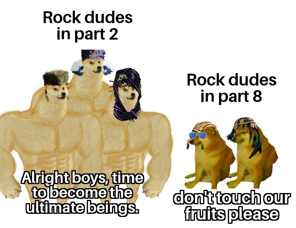 Virgin [I am a Rock] vs Chad [AYAYAYAYA] | /r/ShitPostCrusaders/ | JoJo ...