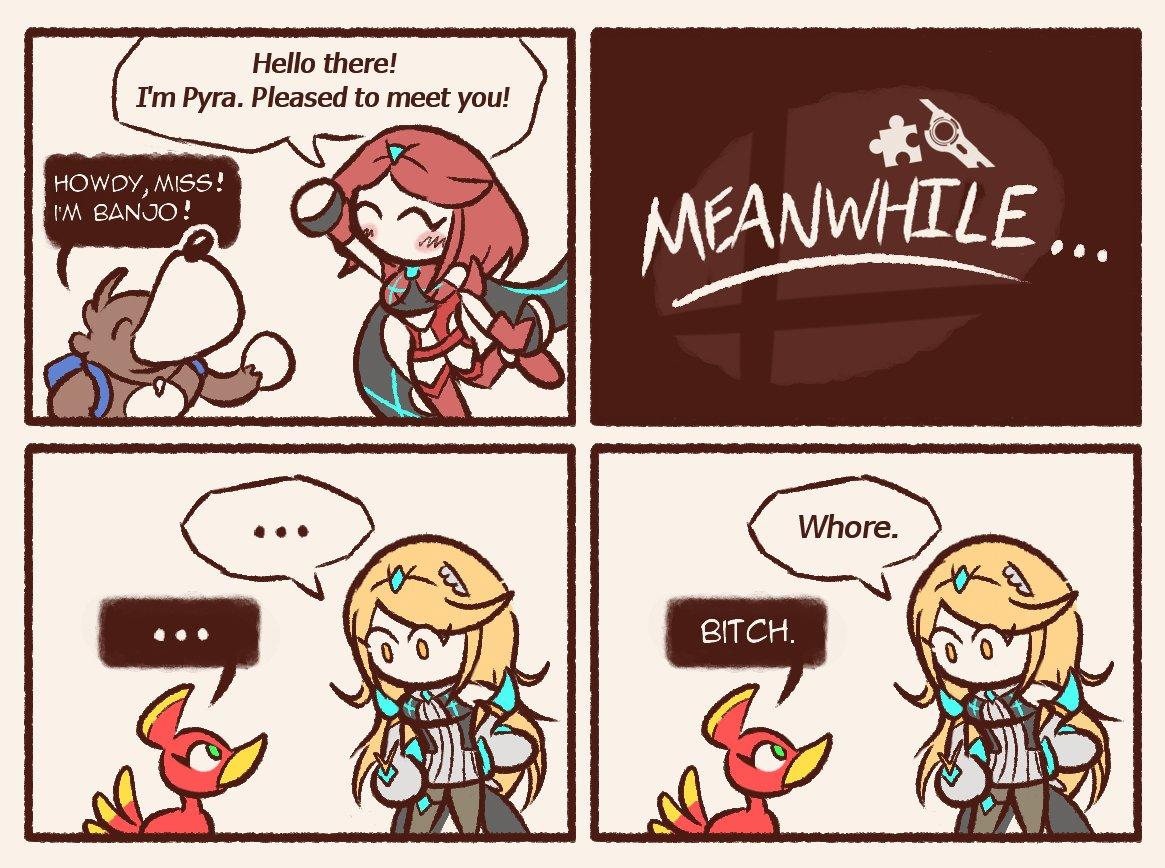 I imagine that this is how they'd meet | Mythra vs. Kazooie | Know Your ...