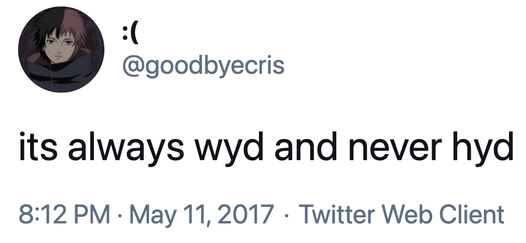 its always wyd and never hyd | It's Always WYD and Never HYD | Know ...