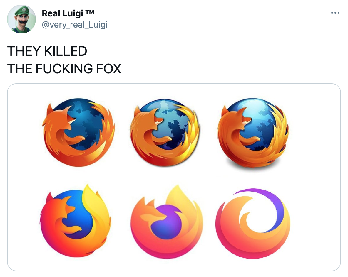 They Killed him | Firefox Minimalist Logo | Know Your Meme