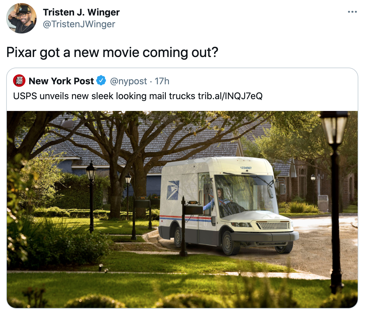 Pixar? | Oshkosh US Postal Service Truck | Know Your Meme