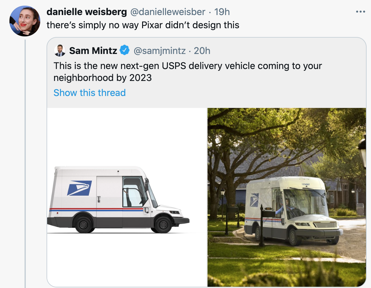 Pixar | Oshkosh US Postal Service Truck | Know Your Meme